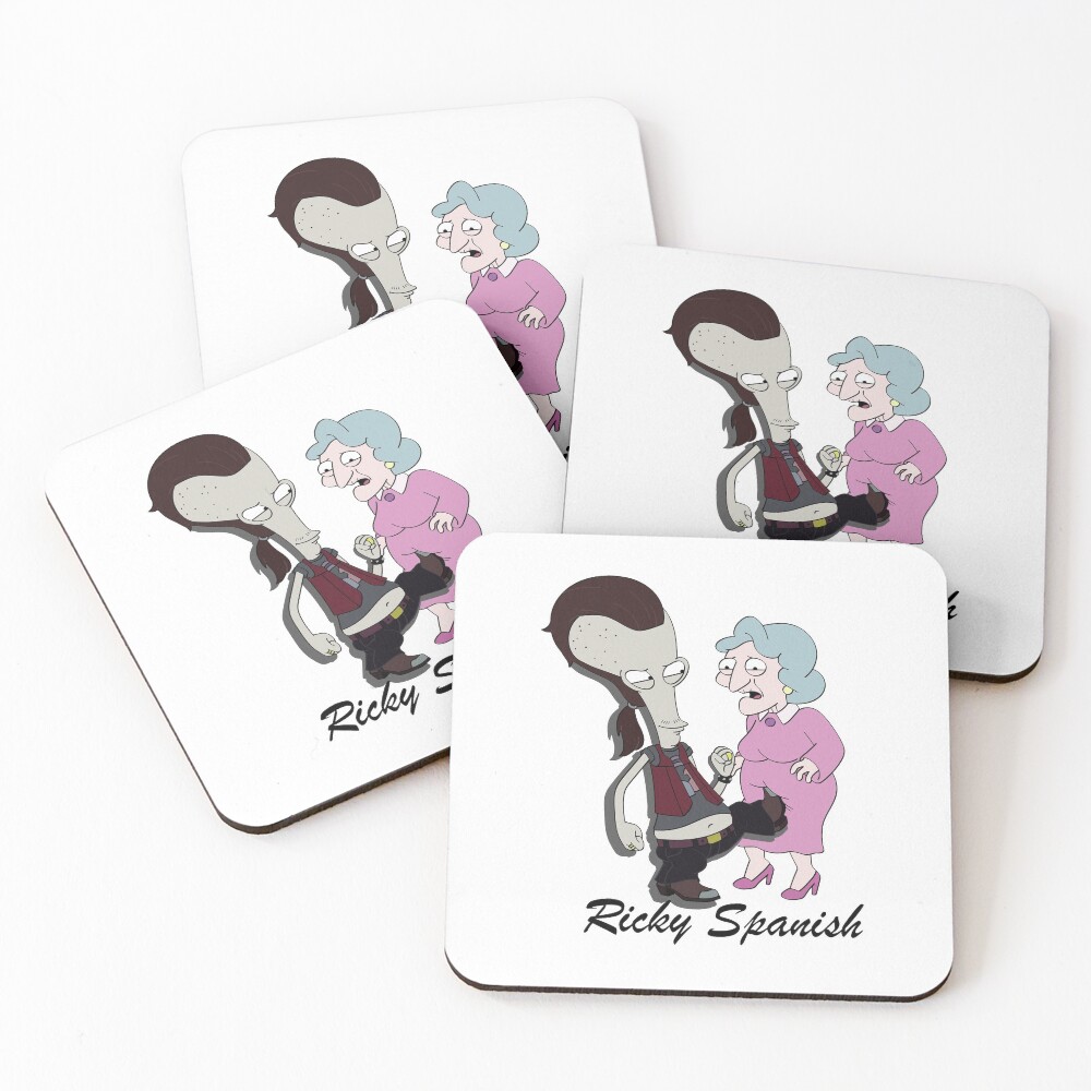 "American Dad Roger Ricky Spanish" Coasters (Set of 4) by olivia-krig ...