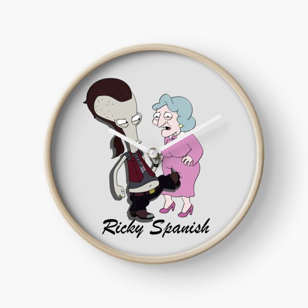 "American Dad Roger Ricky Spanish" Clock for Sale by olivia-krig ...