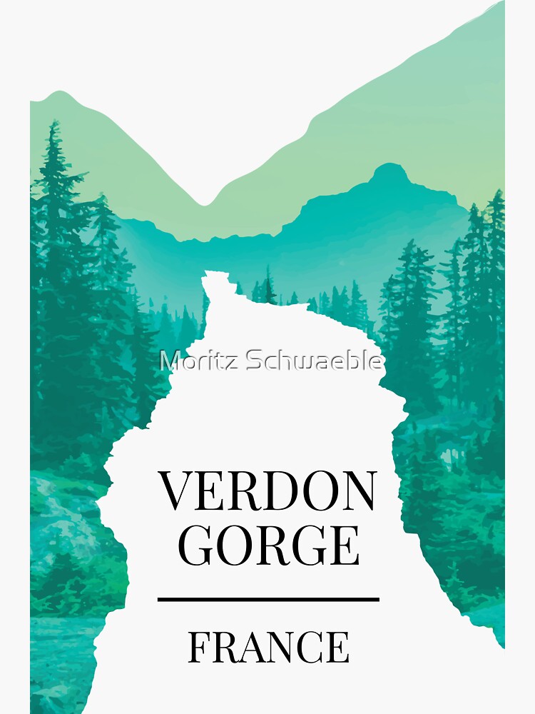 "Verdon Gorge - France" Sticker for Sale by moritzschwaeble | Redbubble