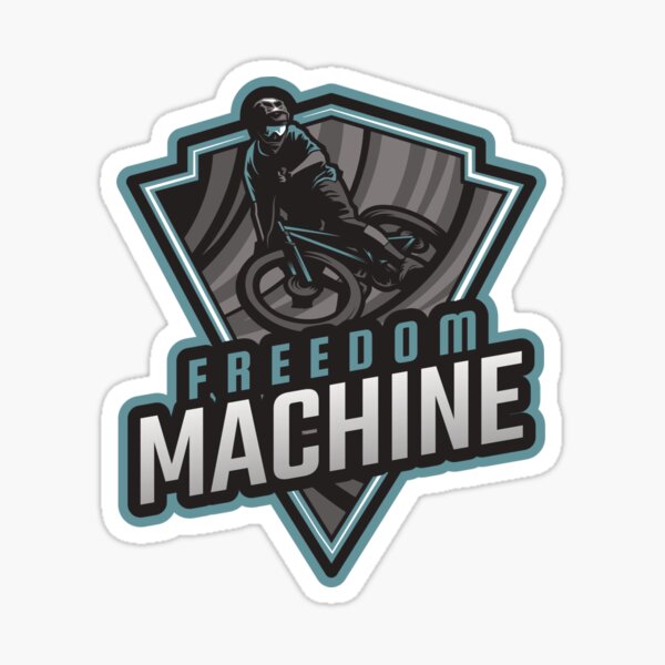 "Cycling_Freedom Machine" Sticker for Sale by mcamedia | Redbubble