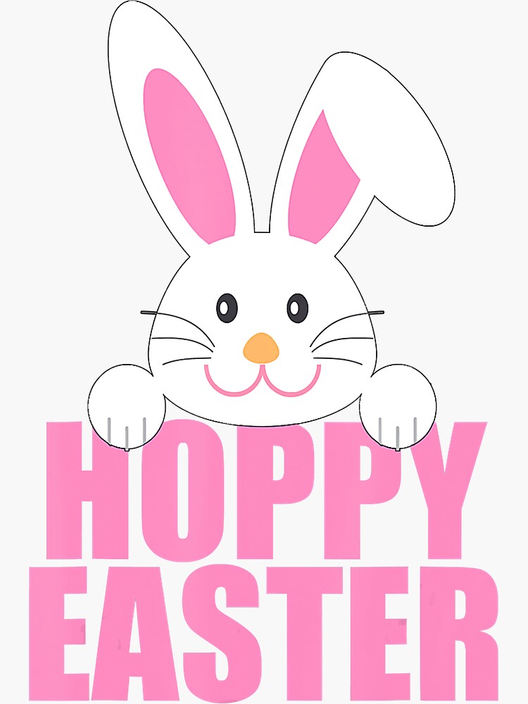 "Easter Bunny Pun Hoppy Easter" Sticker by KiteOfWind | Redbubble