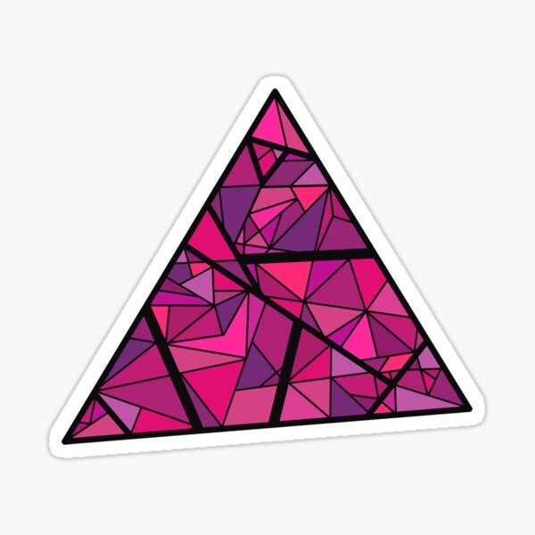 "Pink Triangle " Sticker by starrysamanatha | Redbubble