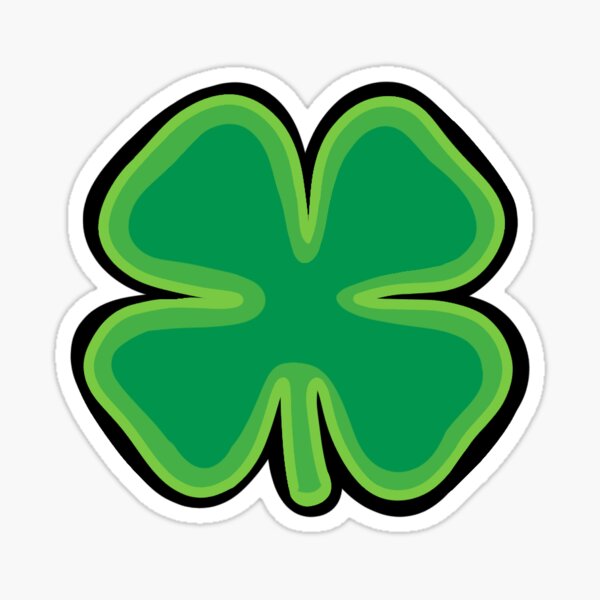  Lucky Four Leaf Shamrock Sticker For Sale By Bloo Reed Redbubble