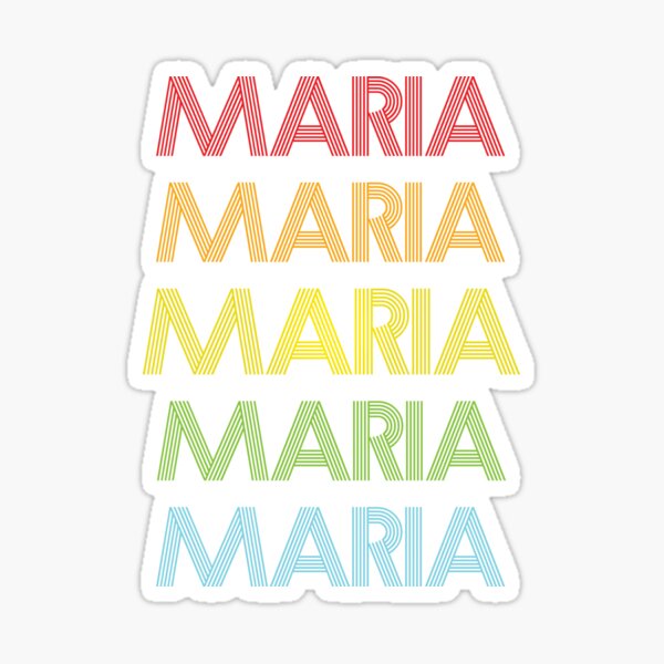 Maria Name Stickers | Redbubble