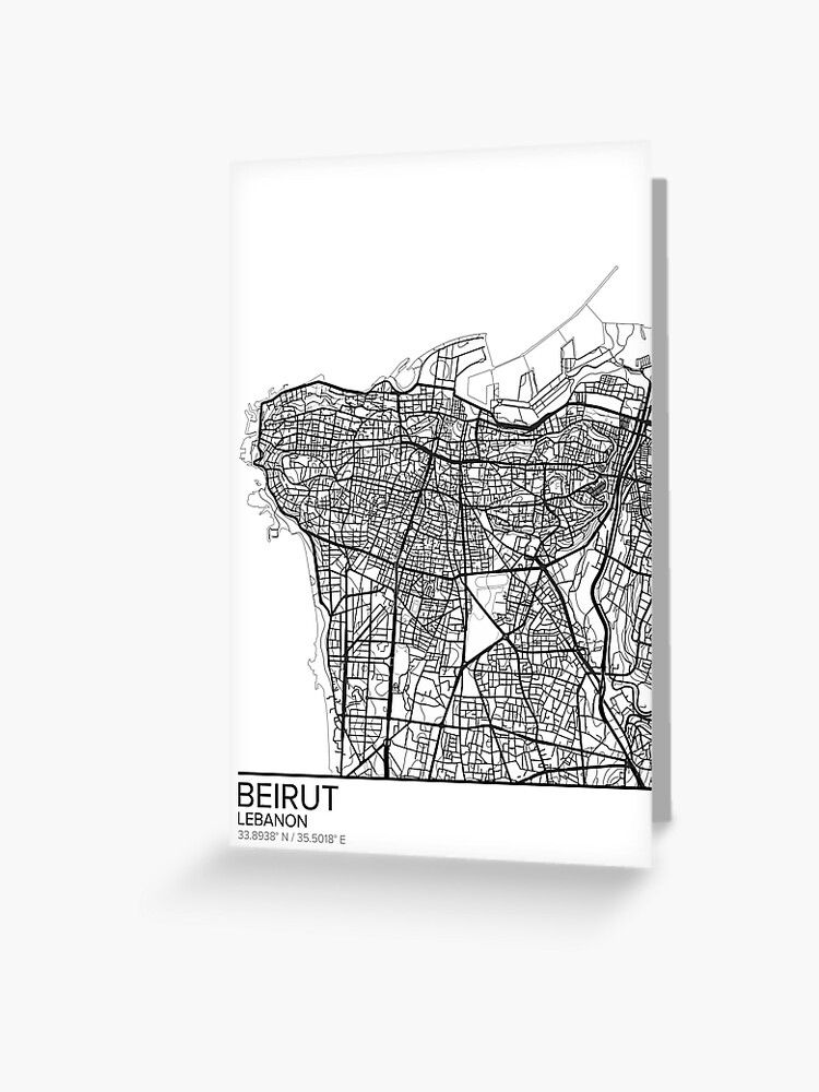 Art & Collectibles Beirut Map Print Lebanon Map Art Beirut Map Beirut ...