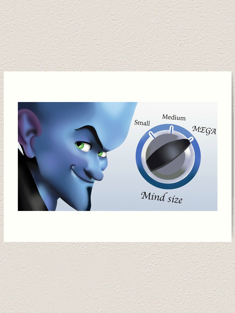 "mind size M E G A " Art Print for Sale by waluigiforsmash | Redbubble