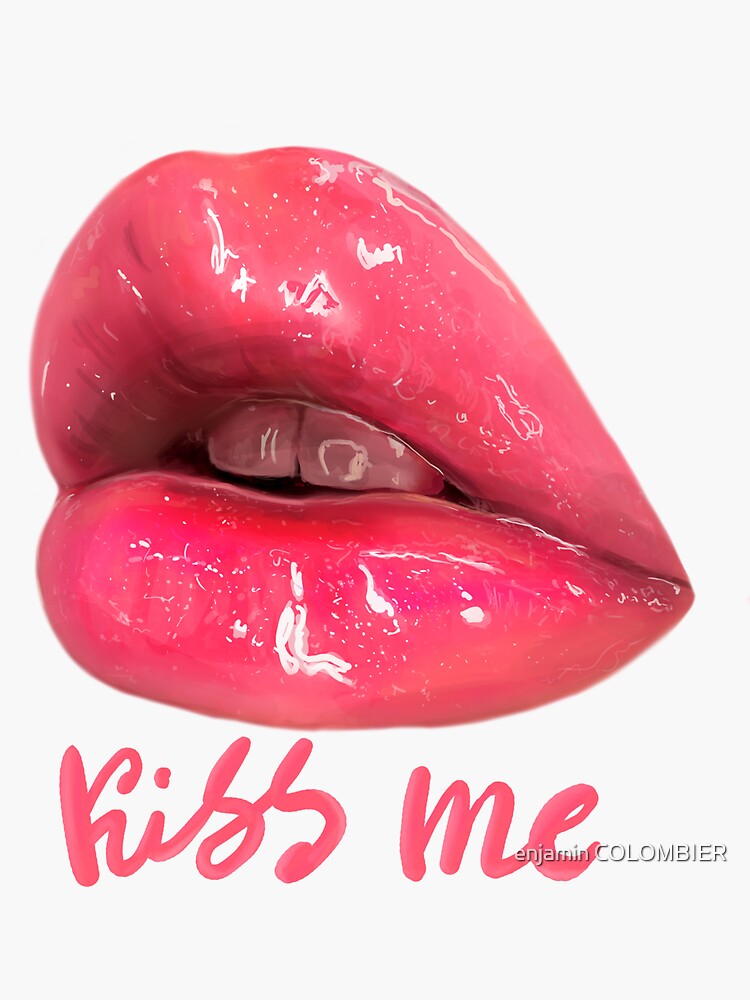 "Kiss me" Sticker for Sale by bcolombier | Redbubble
