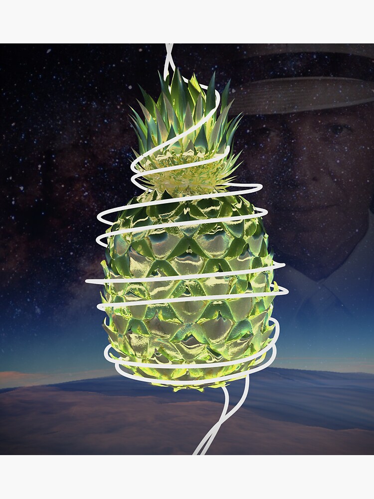 "Neon Space Pineapple" Sticker by LathwellCG | Redbubble