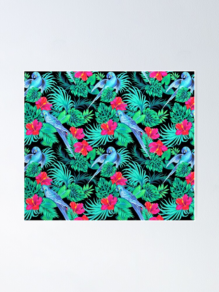 "Blue Parrots" Poster by randomorder | Redbubble