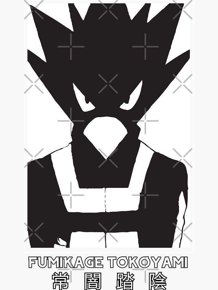 "FUMIKAGE TOKOYAMI - My Hero Academia - Black Version" Sticker by ...