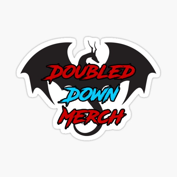 "Doubled Down Merch Logo" Sticker for Sale by doubledownmerch | Redbubble
