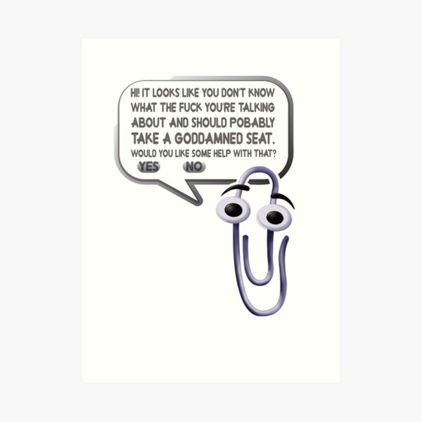 Clippy Wall Art | Redbubble