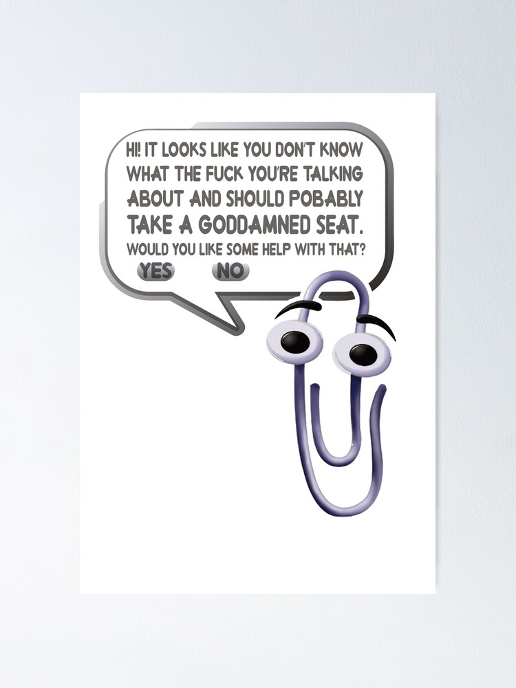 "clippy" Poster by remerasnerdas | Redbubble