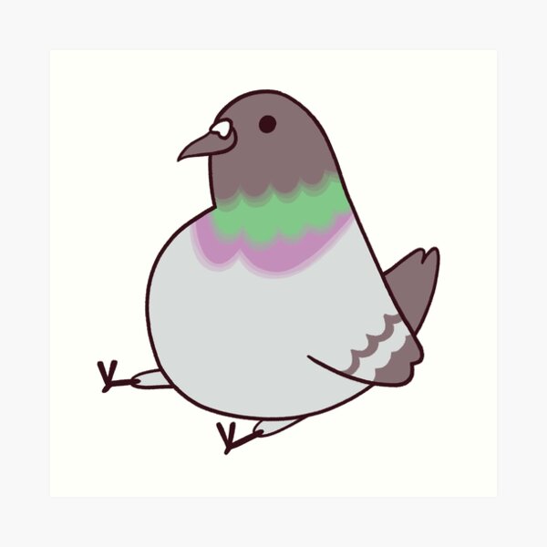 "fat fatty pigeon" Art Print for Sale by oriana-su-carta | Redbubble