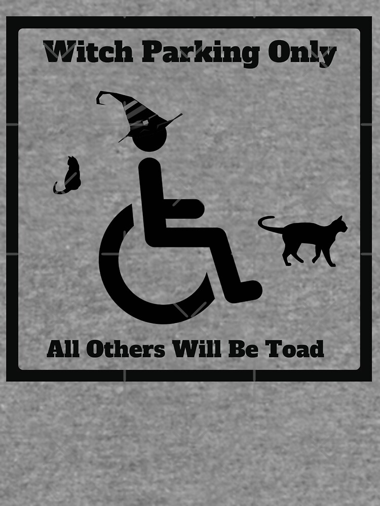 "Witch Parking Only, Funny disabled parking sign" Lightweight ...