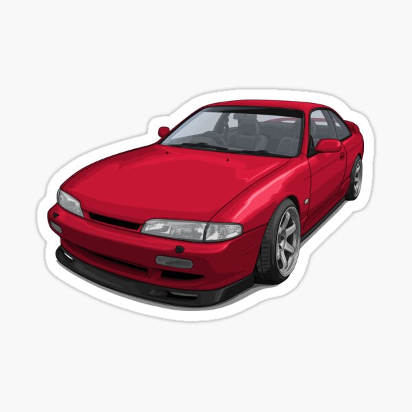 "S14 Zenki red (240sx 200sx) " Sticker for Sale by ArtyMotive | Redbubble