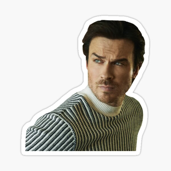 "DAMON SALVATORE " Sticker for Sale by saramegan | Redbubble