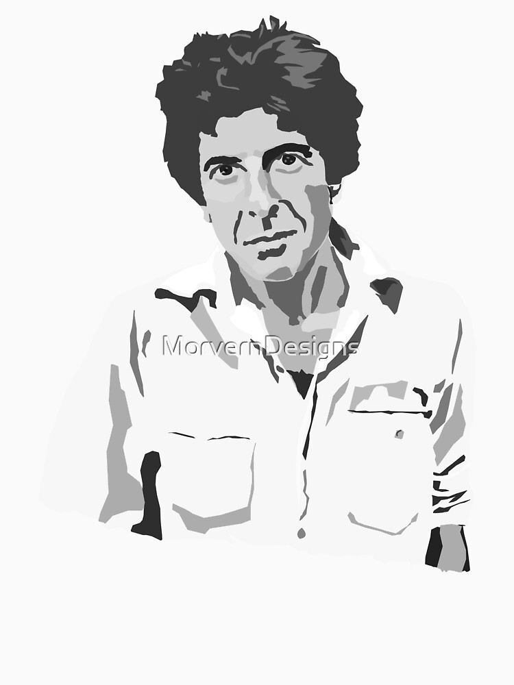 "Leonard Cohen" T-shirt for Sale by MorvernDesigns | Redbubble ...