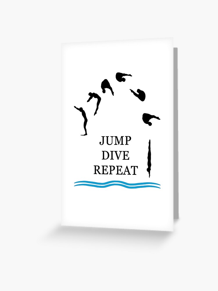 "Springboard Diving" Greeting Card for Sale by anakoman | Redbubble