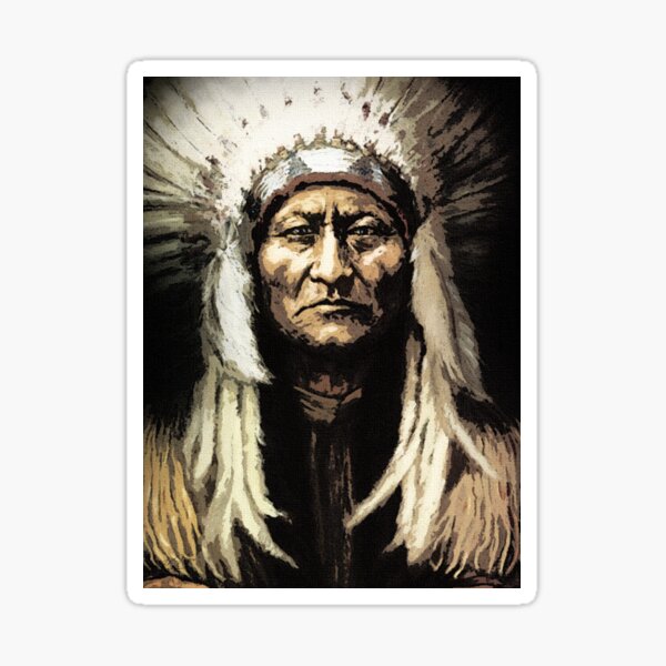 "SITTING BULL" Sticker for Sale by PapaSquatch | Redbubble
