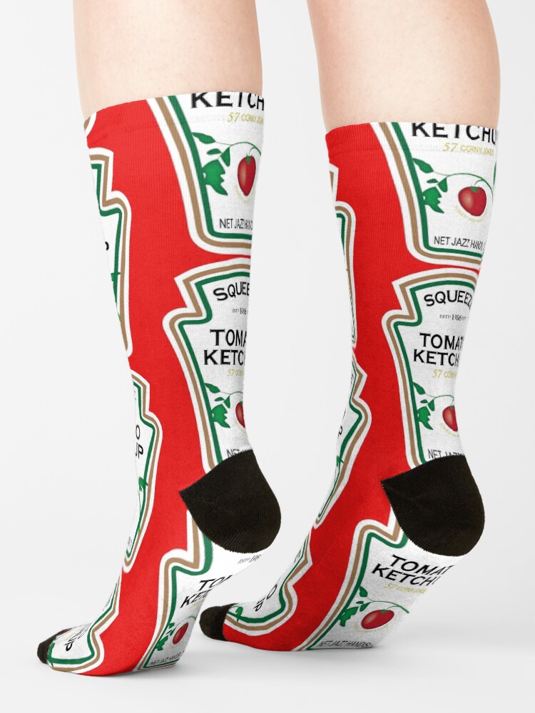 "Funny Ketchup Label" Socks for Sale by FancyHatPenguin | Redbubble