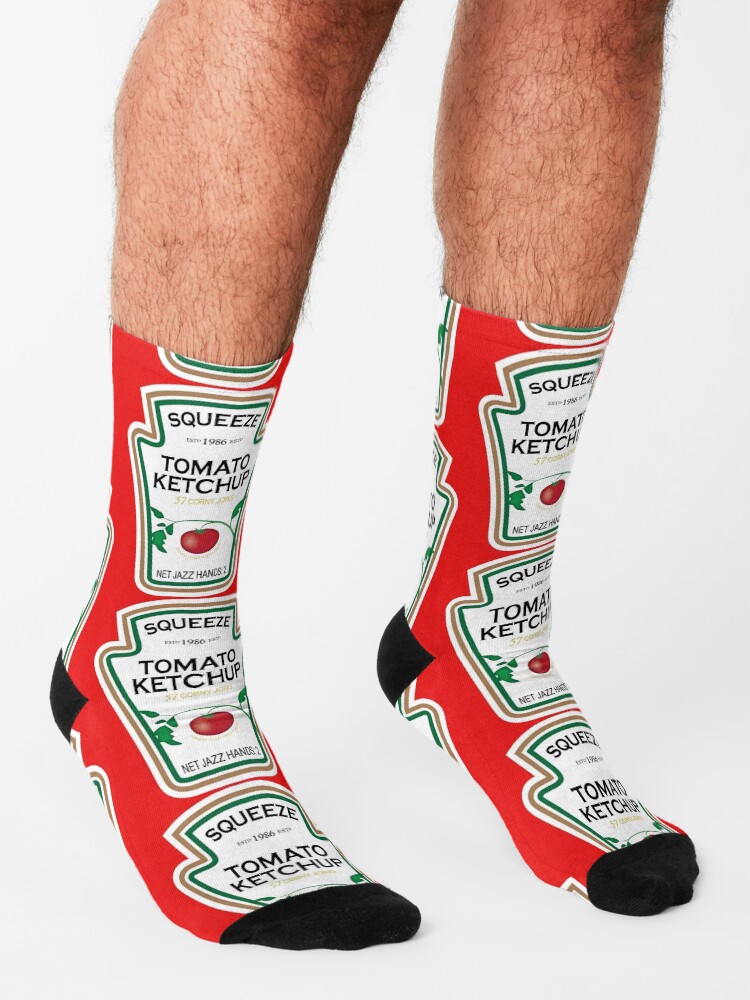 "Funny Ketchup Label" Socks for Sale by FancyHatPenguin | Redbubble
