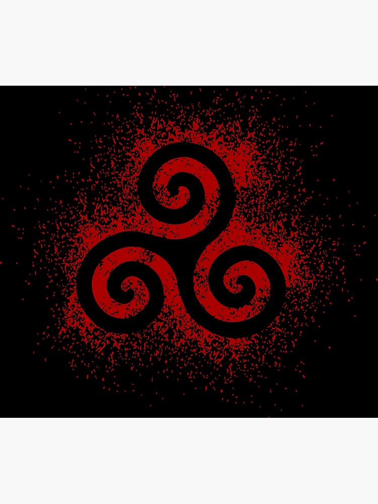 "Triskelion Red Spray" Poster by Feelklin | Redbubble