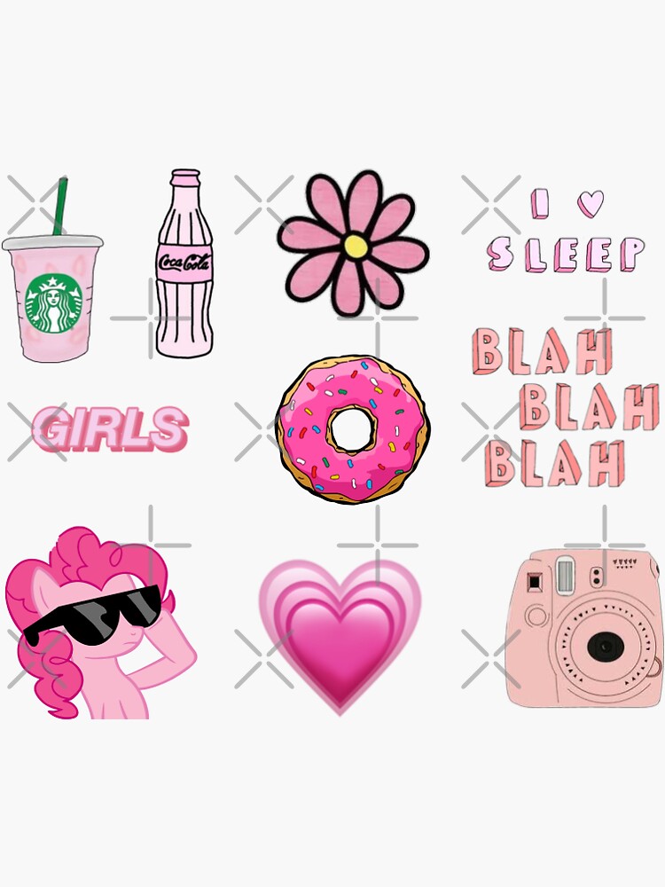 Pegatina con la obra «pack de stickers rosados» de Mikelazv | Redbubble