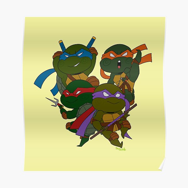 "itty bitty tiny turtles" Poster for Sale by sinamom | Redbubble