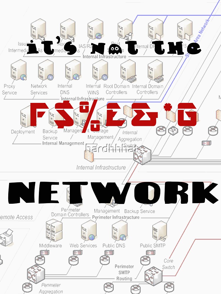 "It's Not the Network" T-shirt for Sale by hardhhhat | Redbubble ...