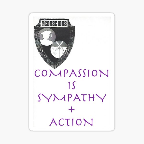"WHAT IS COMPASSION?" Sticker for Sale by CCCREW | Redbubble