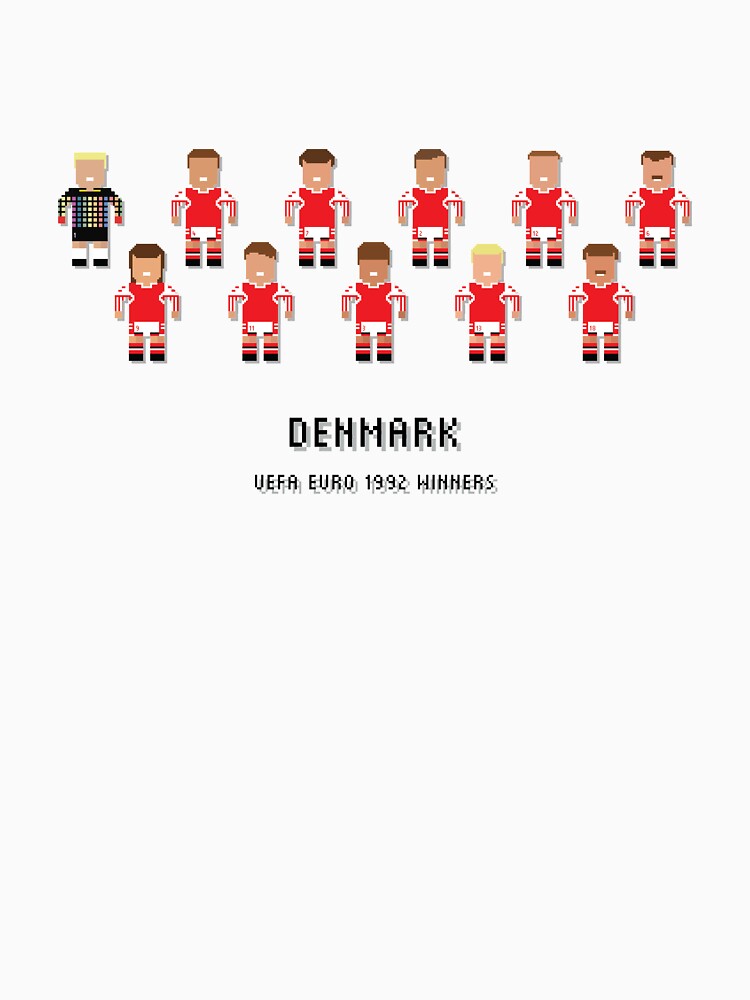 "Denmark 1992 Team" T-shirt for Sale by ccamb00 | Redbubble | denmark t ...