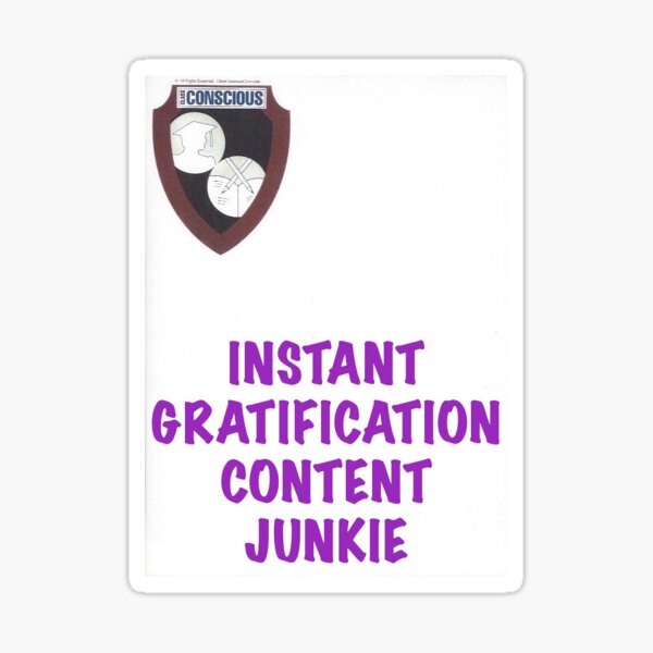 "CONTENT JUNKIE " Sticker for Sale by CCCREW | Redbubble