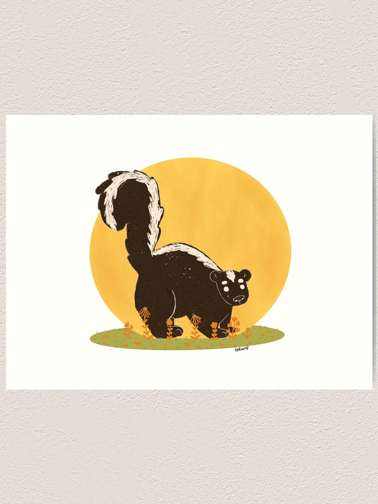 "Skunk friend" Art Print for Sale by Northern-nettle | Redbubble