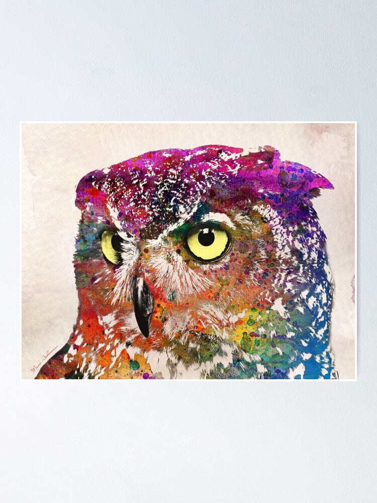"owl" Poster for Sale by motiashkar | Redbubble