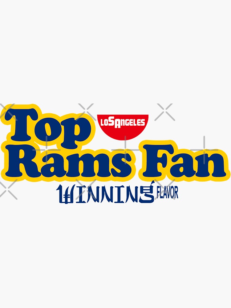 "Top Rams Fan - Throwback" Sticker for Sale by Ramheart | Redbubble