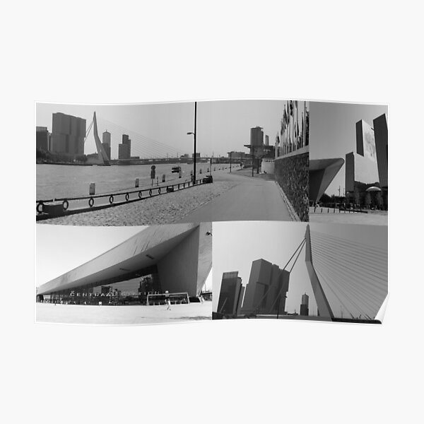 "Photo collage Rotterdam 4 in black and white" Poster by kultjers ...