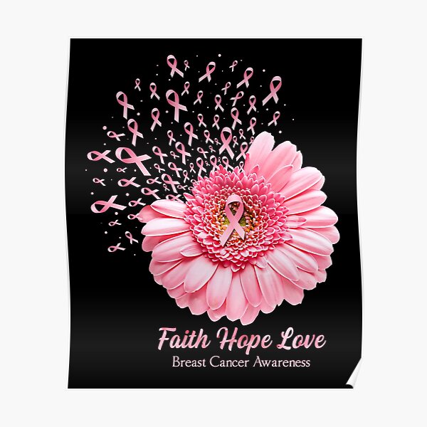 "Breast Cancer Pink Daisy Flower Ribbon Graphic Shirts Awareness Month ...