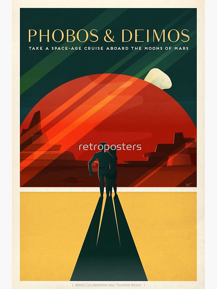 PHOBOS & DEIMOS Space Age Cruise Aboard The Moon Of Mars SpaceX Vintage ...