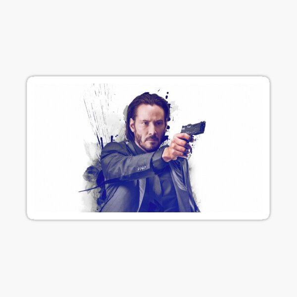 Pegatina «John Wick en acción | Imagen de alta calidad» de Son-Tran ...