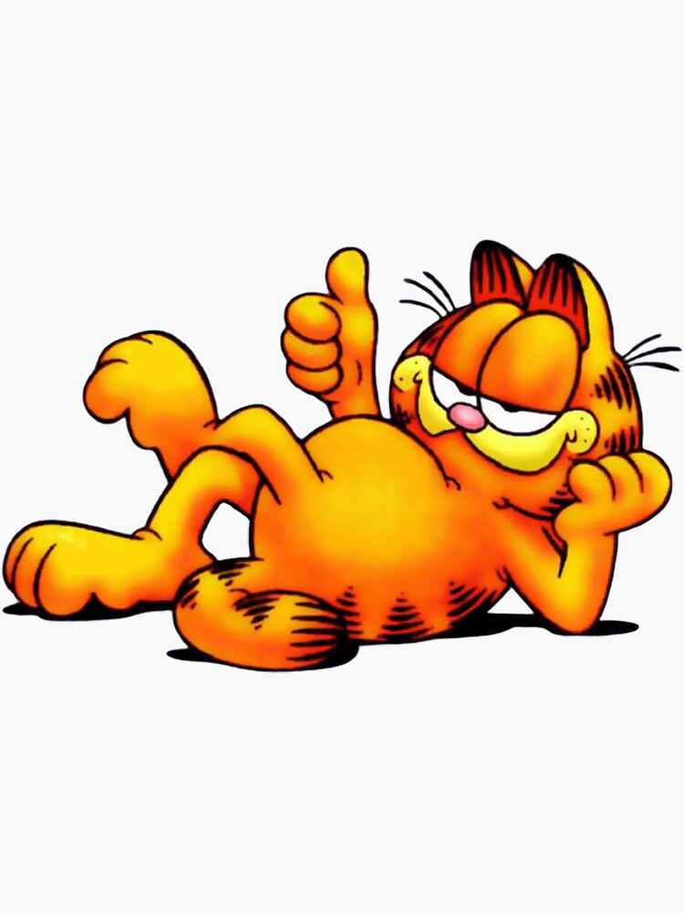 "Garfield The Cat" Sticker for Sale by Milrocks | Redbubble
