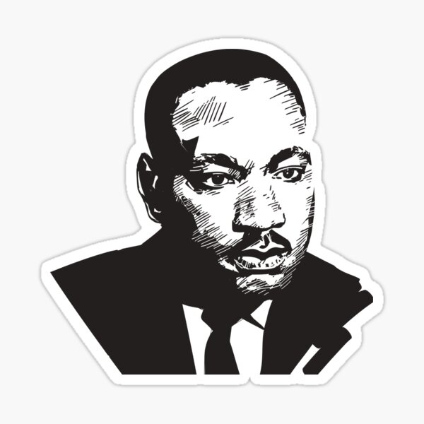 "Martin Luther King Jr." Sticker by mel96b | Redbubble