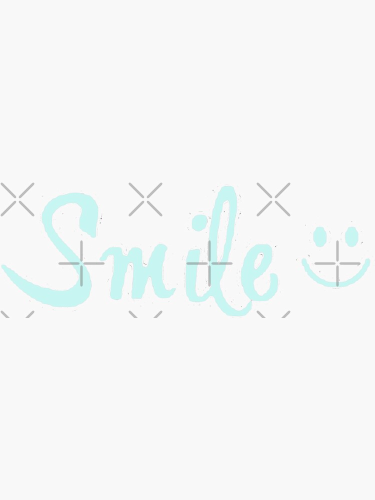 "Smile - title lettering typography text quotes" Sticker by Khanchoice ...