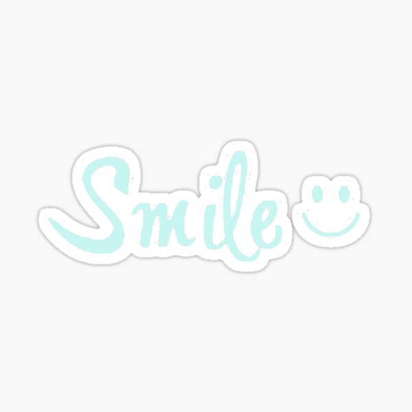 "Smile - title lettering typography text quotes" Sticker by Khanchoice ...