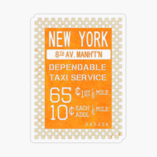 "TAXI DRIVER: DEPENDABLE TAXI SERVICE" Sticker by kilcrazyrampage ...