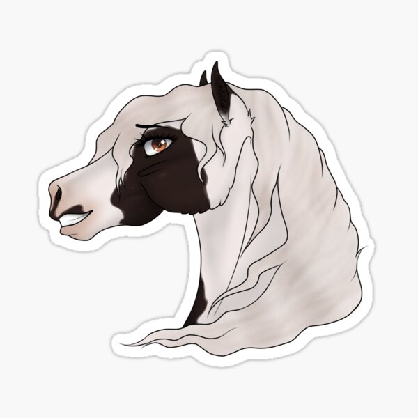 "smiling horse" Sticker for Sale by dutchdoodlez | Redbubble
