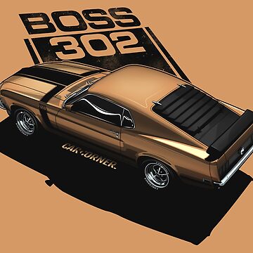"Ford Mustang BOSS 302 - CarCorner" Magnet for Sale by Car-Corner ...