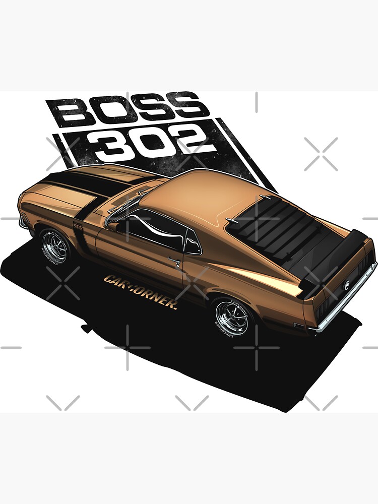 "Ford Mustang BOSS 302 - CarCorner" Magnet for Sale by Car-Corner ...