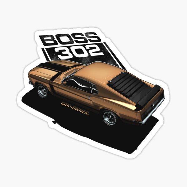 "Ford Mustang BOSS 302 - CarCorner" Sticker by Car-Corner | Redbubble