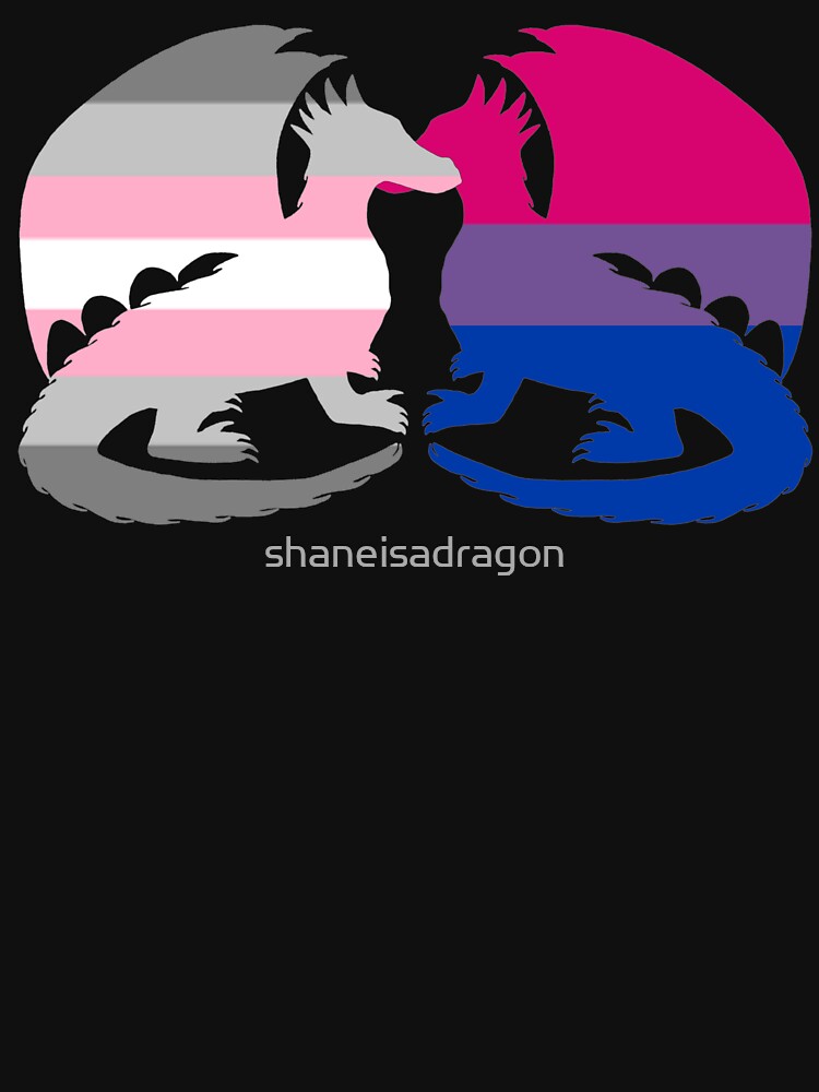 "Bi Demigirl Pride Dragons" T-shirt by shaneisadragon | Redbubble